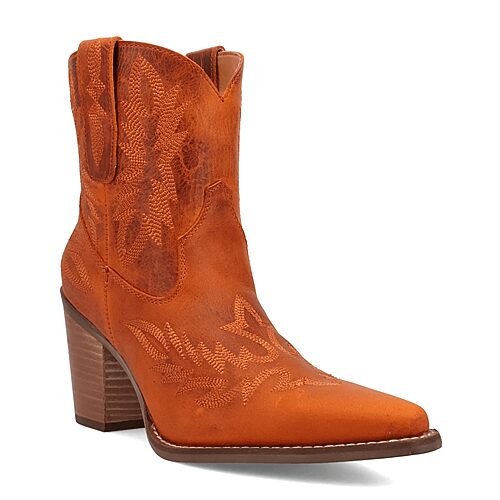 Click here for Dingo Womens Rocky Top Leather Bootie - Rust prices