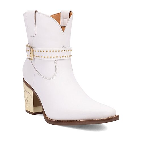 Click here for Dingo Womens Milano Leather Bootie - White prices