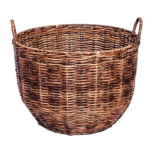 Click here for Baum Faux Wicker Round Decorative Storage Basket... prices
