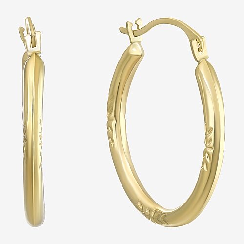 Click here for 10K Gold 20mm Hollow Hoop Earrings  One Size prices