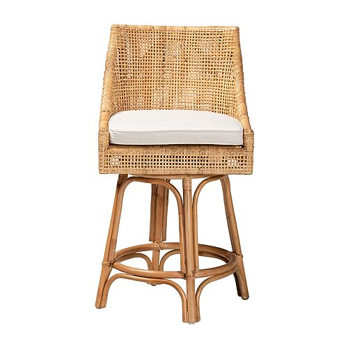 Bella Counter Height Bar Stool  One Size  White