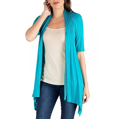 Click here for 24/7 Comfort Apparel Loose Fit Open Front Cardigan... prices