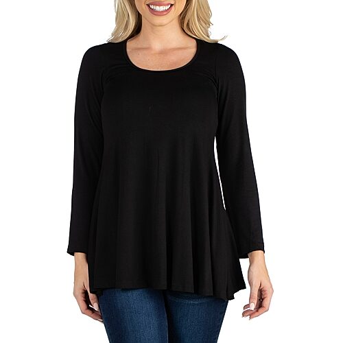 Click here for 24/7 Comfort Apparel Long Sleeve Solid Flared Tuni... prices