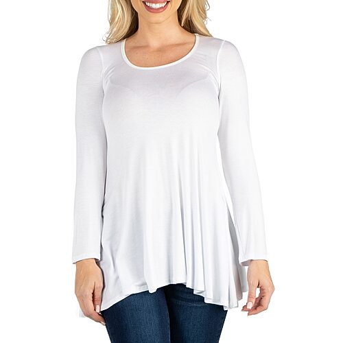 Click here for 24/7 Comfort Apparel Long Sleeve Solid Flared Tuni... prices