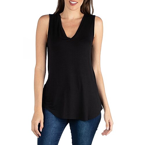 Click here for 24/7 Comfort Apparel V Neck Tunic Tank Top with Ro... prices