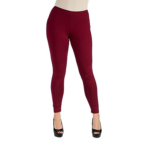 Click here for 24/7 Comfort Apparel Stretch Leggings  Medium  Red prices