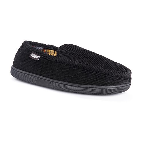 Click here for Muk Luks Mens Moccasin Slippers  Large  Black prices