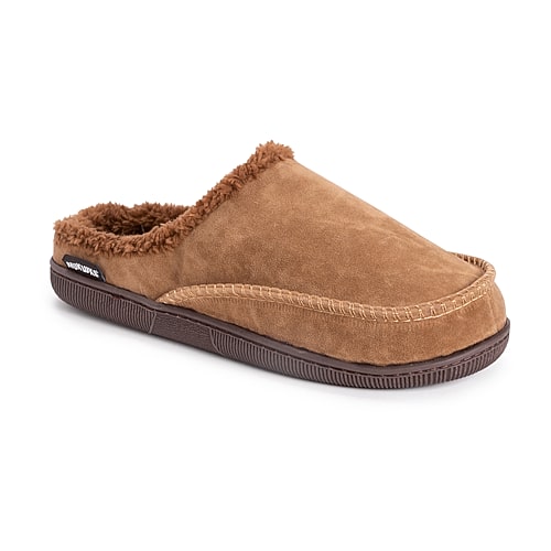 Click here for Muk Luks Mens Faux Suede Clog Slippers - Camel prices