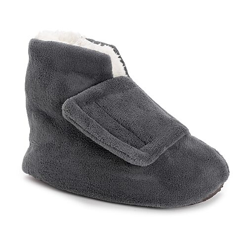 Click here for Muk Luks Mens Bootie Slippers  Small  Gray prices