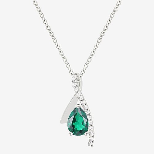 Click here for Womens Lab Created Gemstone Sterling Silver Pear 1... prices
