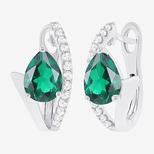 Click here for Womens Lab Created Gemstone Sterling Silver 14mm P... prices