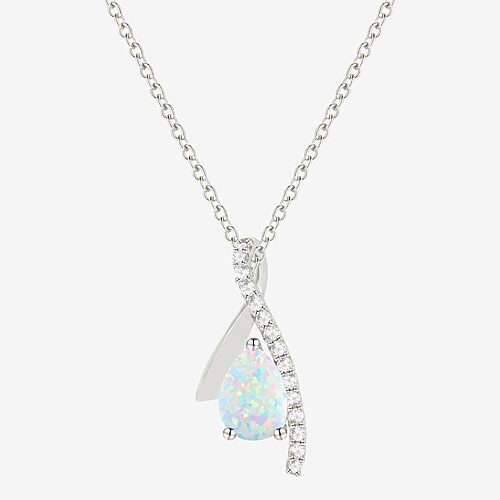 Click here for Womens Lab Created Gemstone Sterling Silver Pear 1... prices