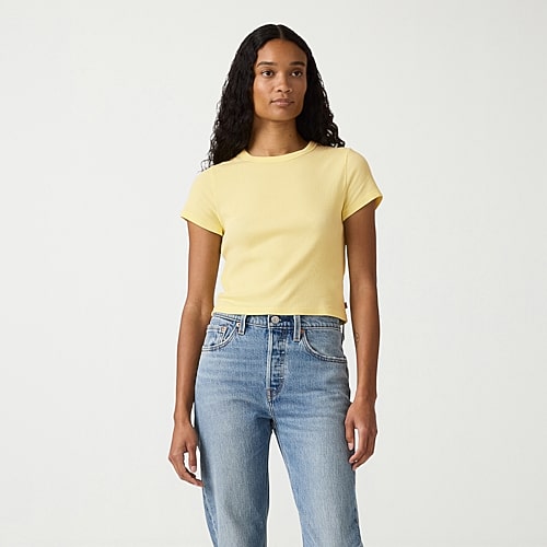 Click here for Levis Womens Hayes Cropped Tee  Medium  Blue prices