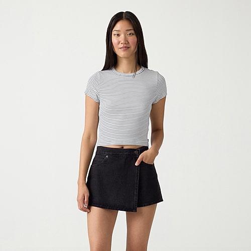 Click here for Levis Womens Short-Sleeve Cropped Top - Ava Stripe... prices