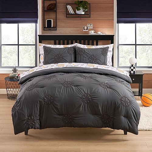 Click here for Sweet Home Collection Pintuck Basketball Kids Bedd... prices