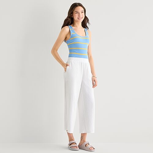 Click here for Hurley Womens Juniors Wide Leg Mid Rise Pull-On Pa... prices