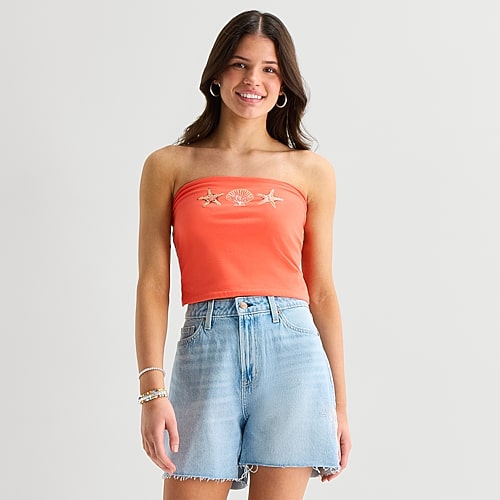 Click here for Arizona Womens Juniors Tube Top  Large  Orange prices