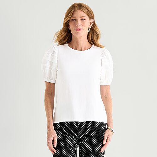 Click here for Liz Claiborne Womens Round Neck Short Sleeve Blous... prices