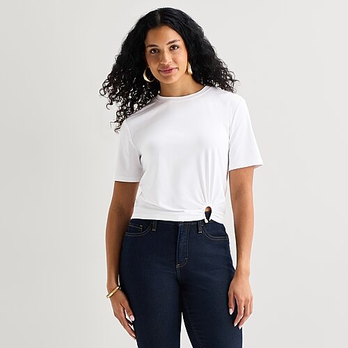 Click here for Bold Elements Womens Crew Neck Short Sleeve Crop T... prices