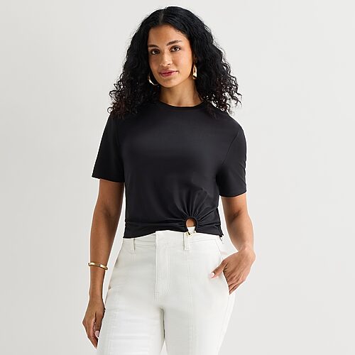 Click here for Bold Elements Womens Crew Neck Short Sleeve Crop T... prices