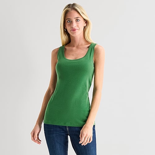 Click here for St. Johns Bay Womens Scoop Neck Sleeveless Tank To... prices