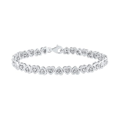 Click here for Womens 1/10 CT. T.W. Natural White Diamond Sterlin... prices