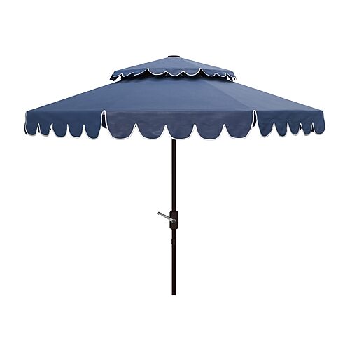 Click here for Venice 9 Doubletop Umbrella - Navy  White prices