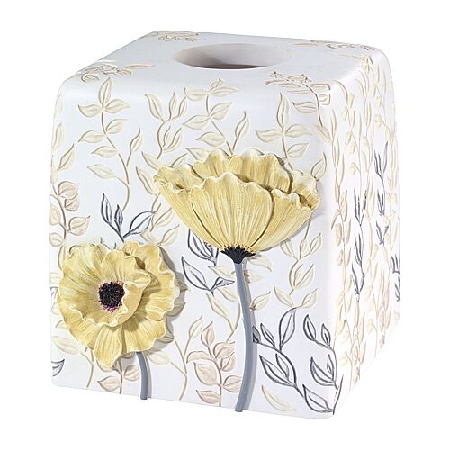 Click here for Avanti Marielle Tissue Box Cover  One Size  Yellow prices