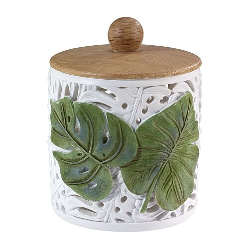Click here for Avanti Viva Palm Leaf Cut-Out Resin Covered Jar -... prices