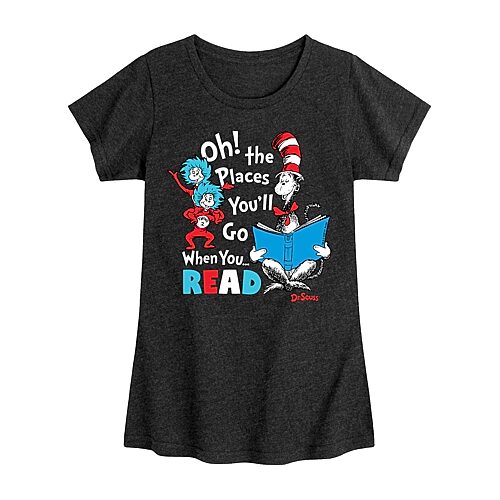 Click here for Big Kid Girls Crew Neck Short Sleeve Dr. Seuss T-S... prices