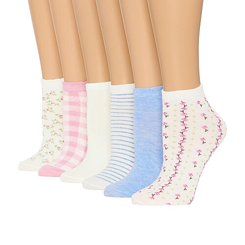 Click here for Mixit Womens 6 Pair Low Cut Socks  4-10  Pink prices