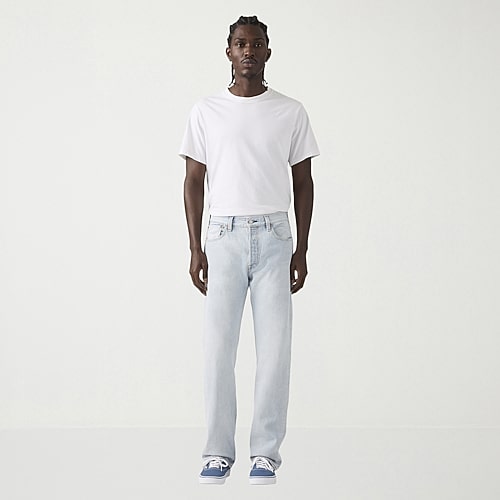 Levis Mens 501 Original Fit Button Fly Non-Stretch Jeans - Saturday at Noon