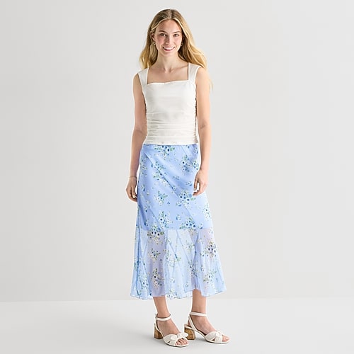 Click here for by&by Womens Juniors Maxi Skirt  Xx-large  Blue prices