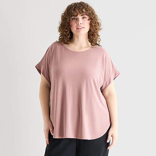 Click here for Stylus Womens Plus Crew Neck Short Sleeve T-Shirt... prices