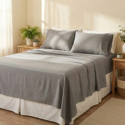 Click here for Knightsbridge Ecosoft 440tc Sheet Set  One Size  G... prices