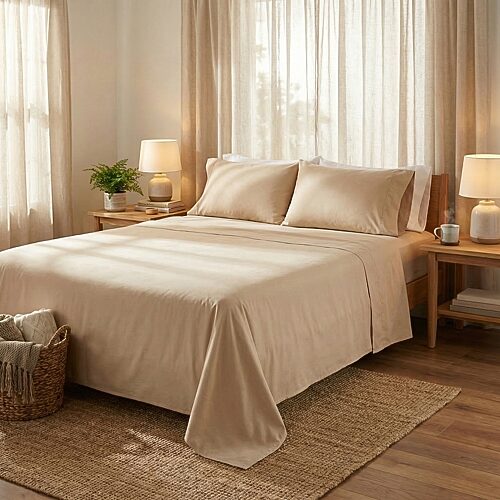 Click here for Knightsbridge Ecosoft 440tc Sheet Set  One Size  B... prices