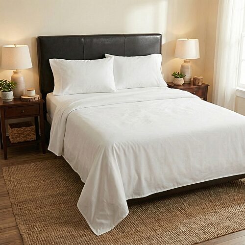 Click here for Knightsbridge Ecosoft 440tc Sheet Set  One Size  W... prices