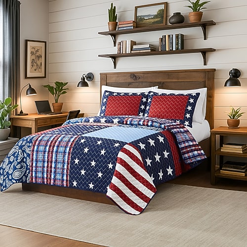 Click here for Avanti Americana Reversible Quilt Set  One Size  B... prices
