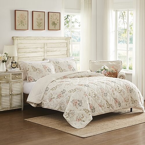 Avanti Wildflowers Reversible 3pc. Quilt Set