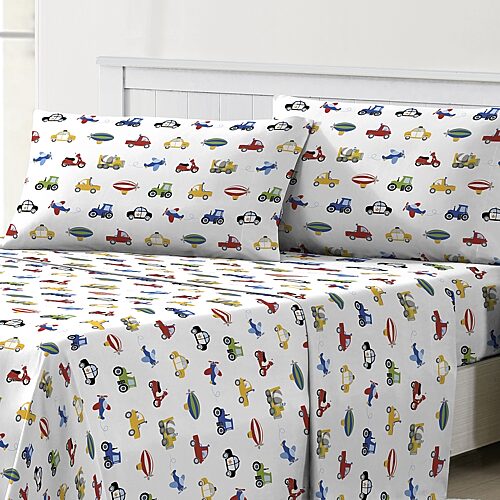 Click here for Dream Factory Trains Trucks 3-Pc. Sheet Set  Twin... prices