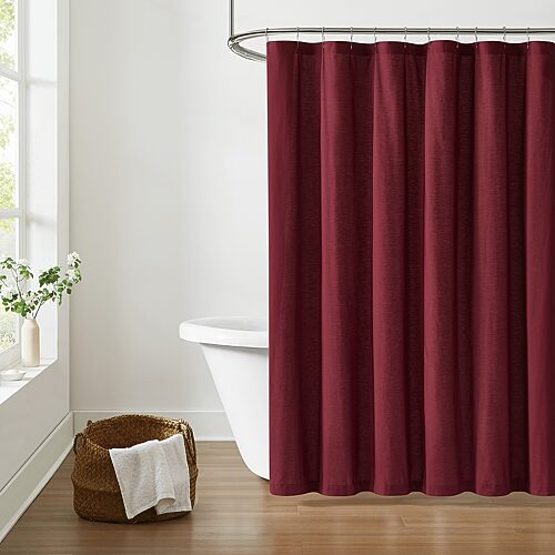 Click here for Brooklyn Loom Solid Cotton Percale Shower Curtain... prices