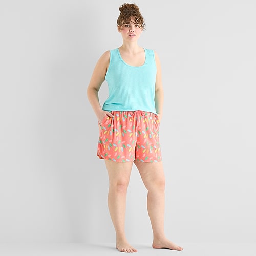Click here for Sleep Chic Womens Plus Pajama Shorts  2x  Orange prices