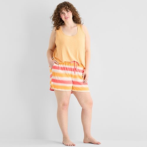 Click here for Sleep Chic Womens Plus Pajama Shorts  3x  Orange prices