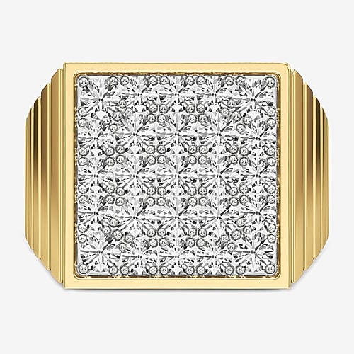 Click here for (G-H / Si2) Mens 3 CT. T.W. Lab Grown White Diamon... prices