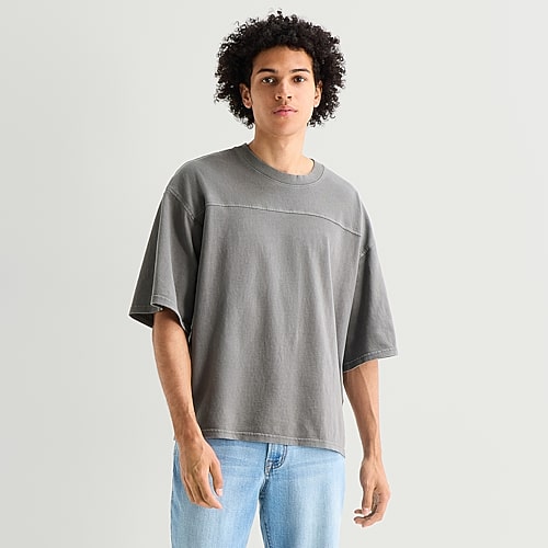 Click here for Arizona Oversized Boxy Fit Mens Crew Neck Short Sl... prices