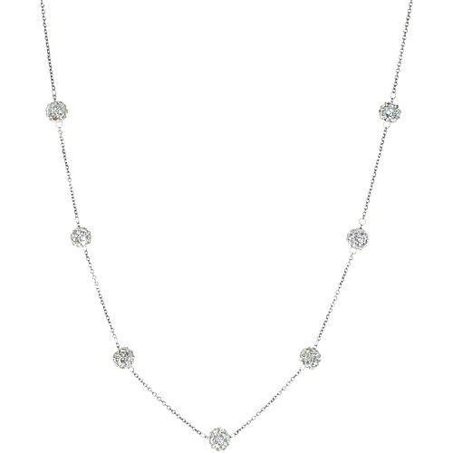 Click here for Sterling Silver Crystal Beaded Station Necklace  O... prices