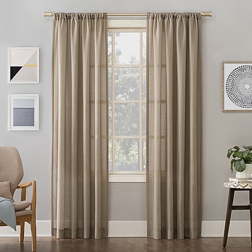 Click here for Amalfi Linen Blend Textured Semi-Sheer Rod Pocket... prices