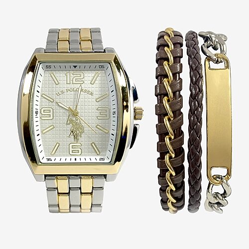 Click here for U.S. Polo Assn. Mens Two Tone 4-pc. Watch Boxed Se... prices