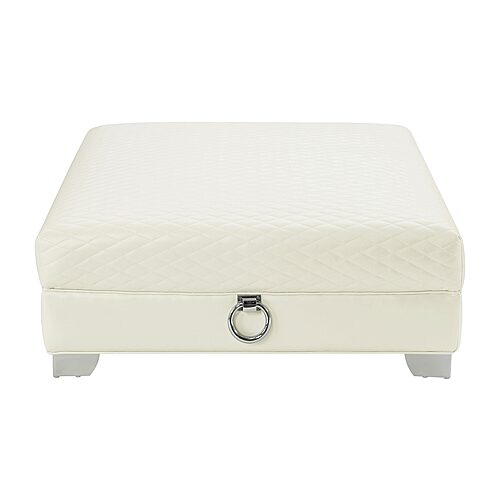 Click here for Chaviano Upholstered Ottoman  One Size  White prices