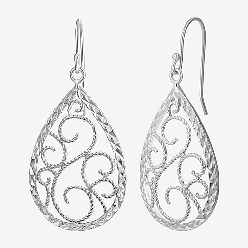 Click here for Womens Sterling Silver Drop Earrings  One Size prices